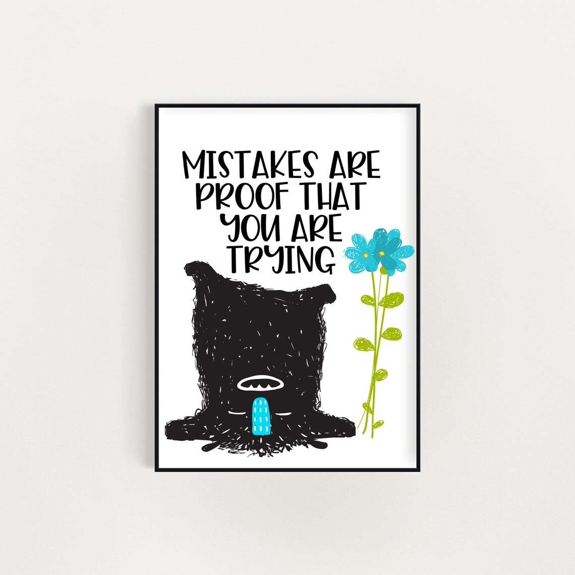 Cute Monster Growth Mindset Posters (4) Classroom Decor, Inspirational ...