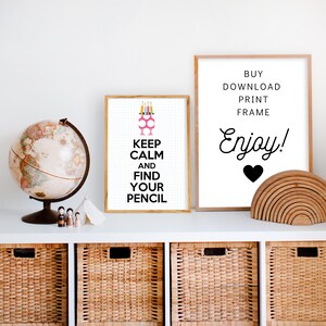 Keep Calm & Find Your Pencil, Pink - Etsy Canada