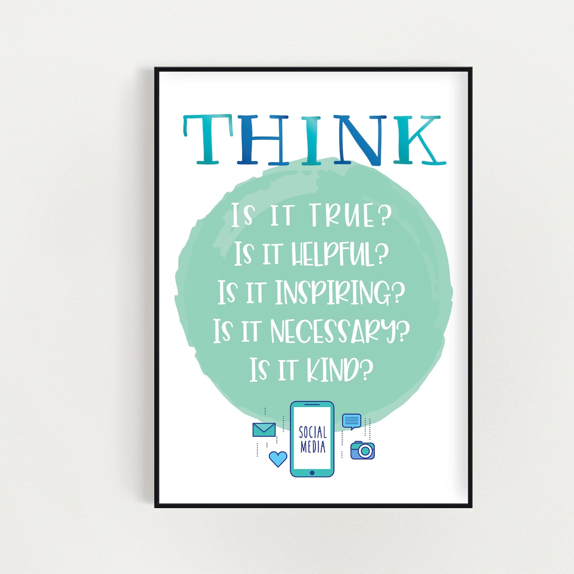 THINK Social Media Poster - Etsy Canada
