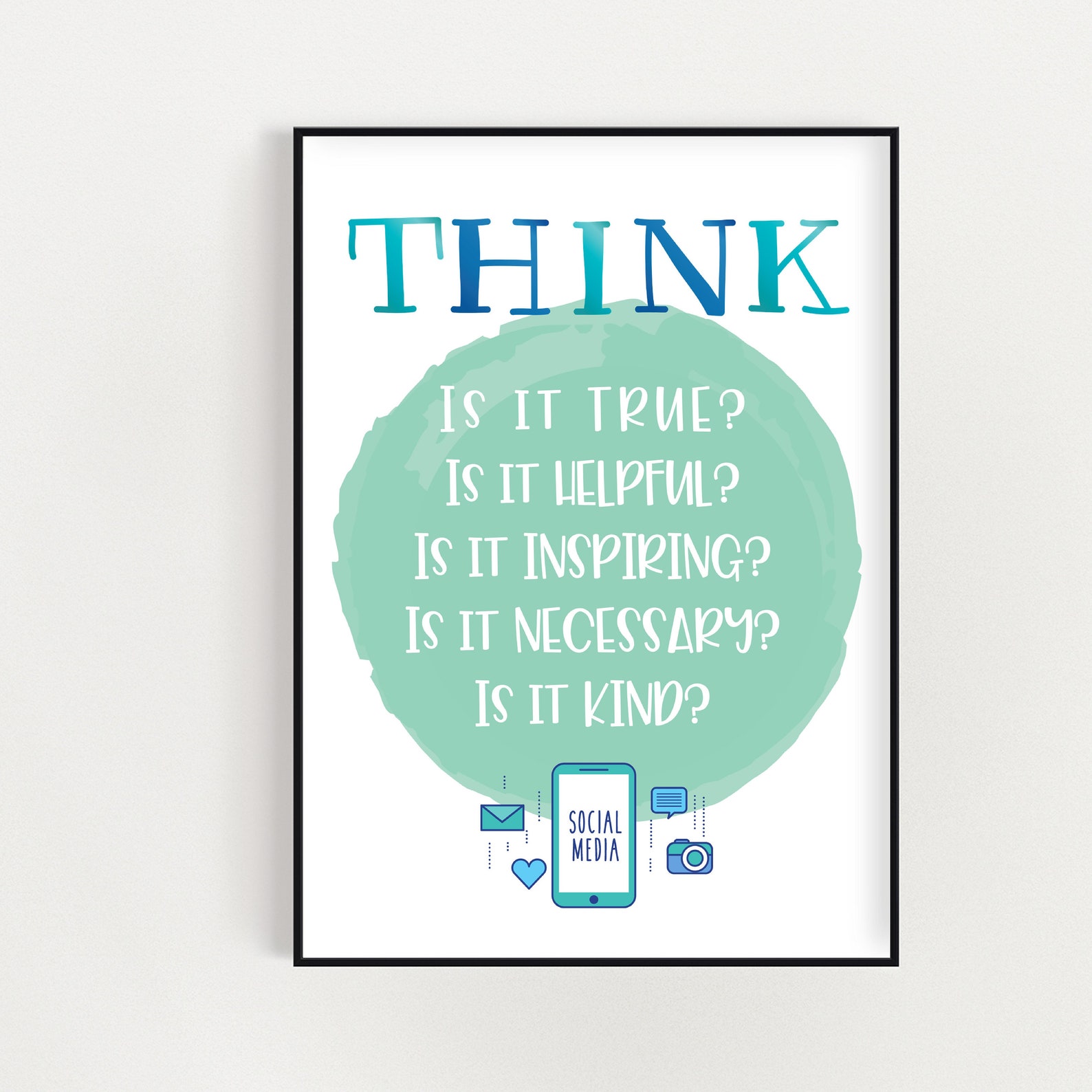 THINK Social Media Poster - Etsy Canada