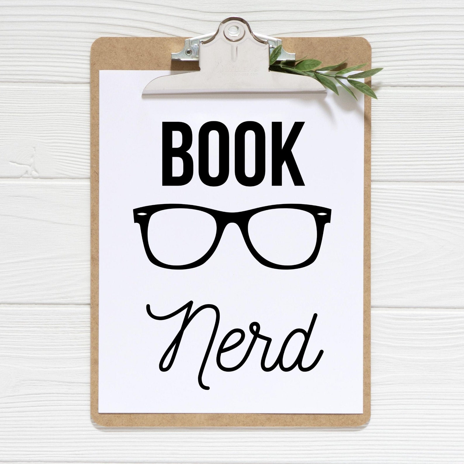 Book Nerd, Printable, Instant Download - Etsy