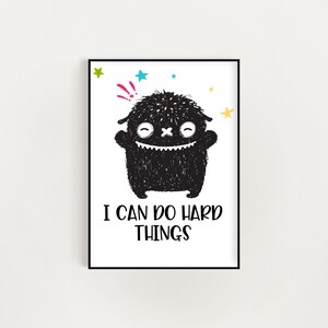 Cute Monster Growth Mindset Posters (4) Classroom Decor, Inspirational ...