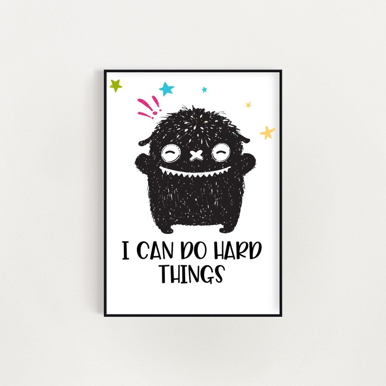 Cute Monster Growth Mindset Posters (4) Classroom Decor, Inspirational ...