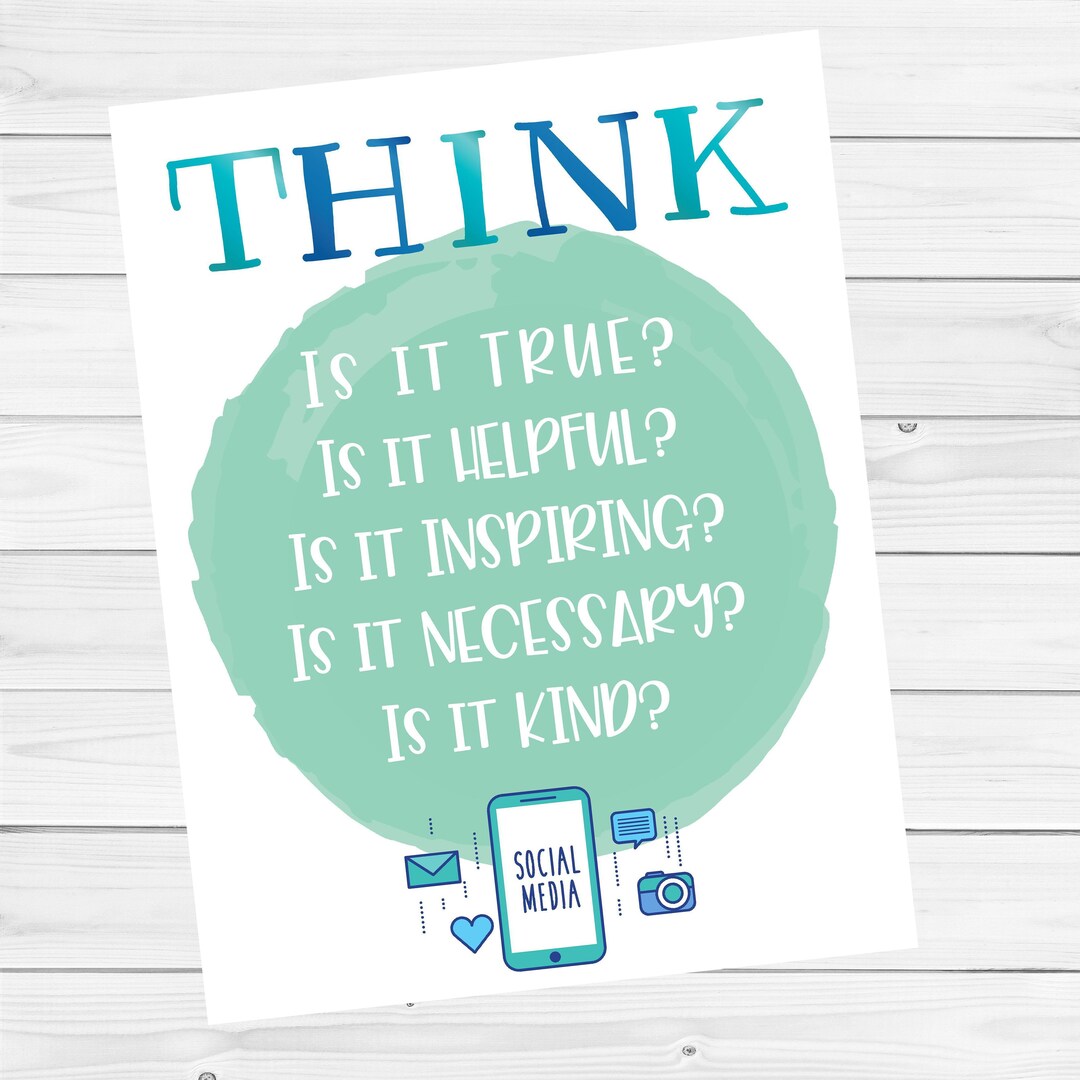 THINK Social Media Poster - Etsy Canada