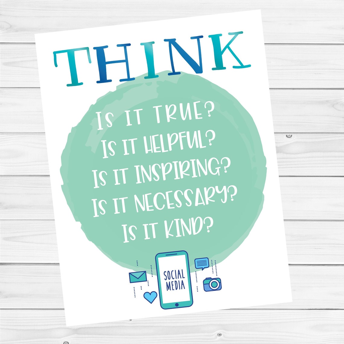 THINK Social Media Poster - Etsy Canada