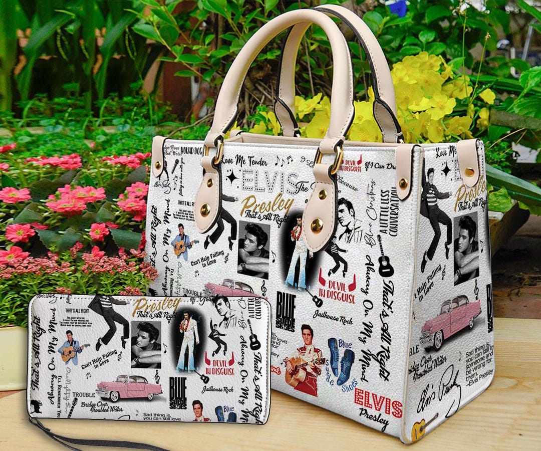 Elvis Presley Lover Handbag,elvis Presley Music Women Leather Handbag ...