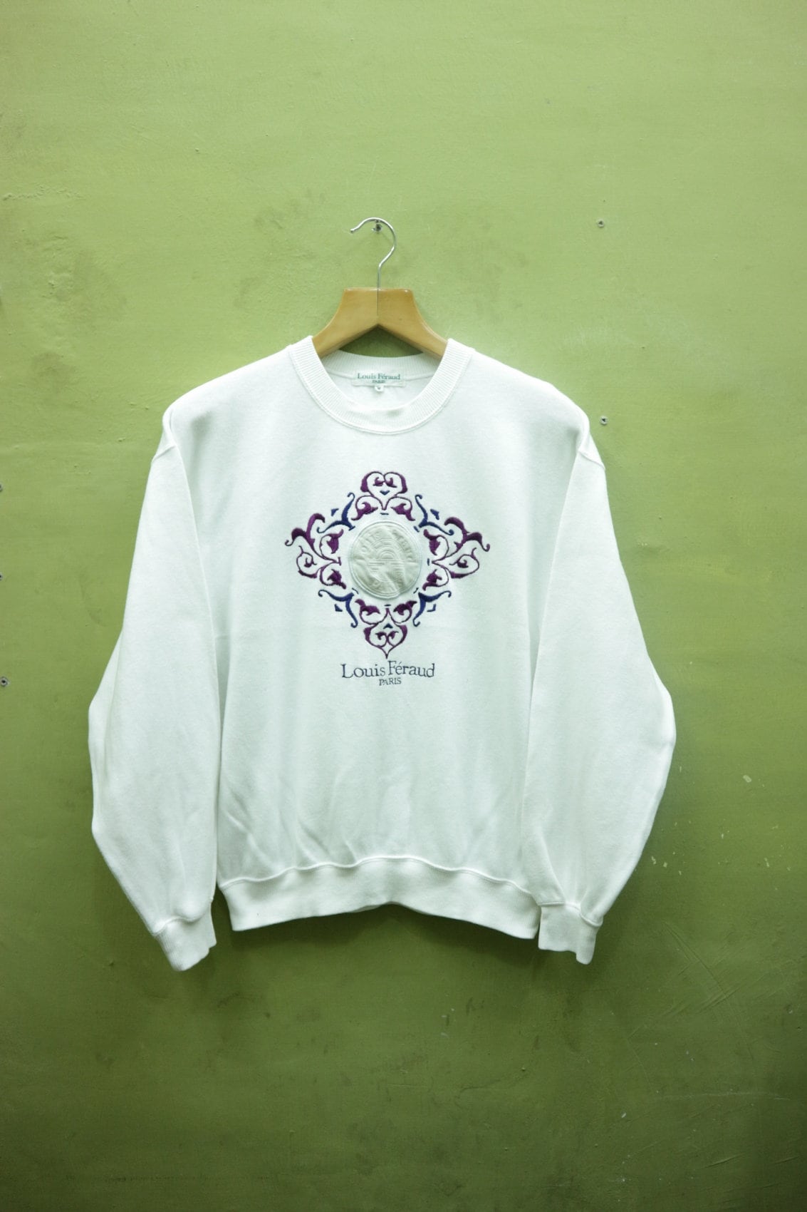 Vintage Louis Feraud Paris Sweatshirt Embroidery Big Logo | Etsy