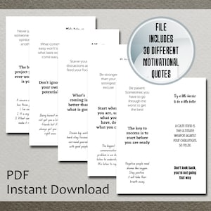 Printable Sticky Notes, Set 1 Teen College Inspirational Quotes ...