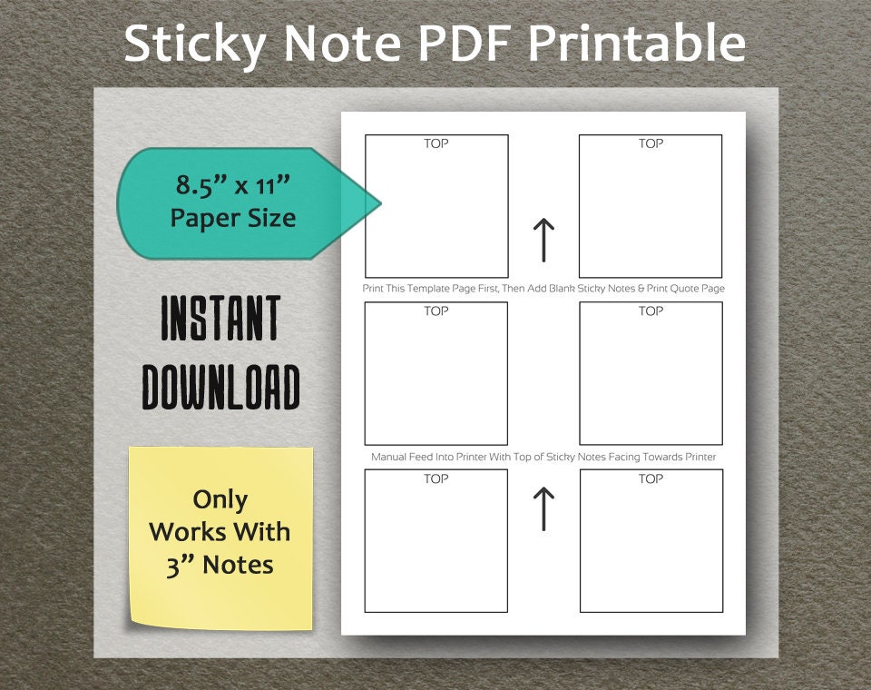 Printable Sticky Notes, Set 2 Teen College Inspirational Quotes ...