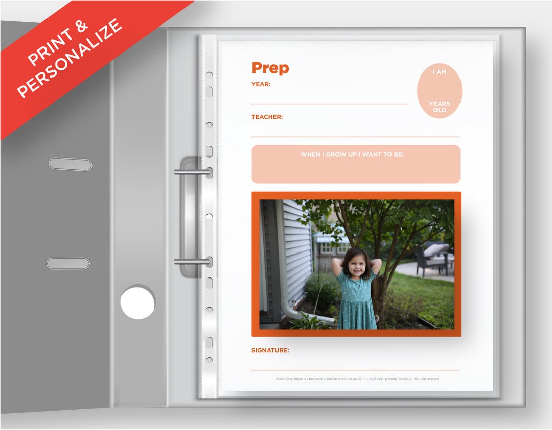 Printable Yearly School Memory Sheets kindergarten Through Year 12 ...