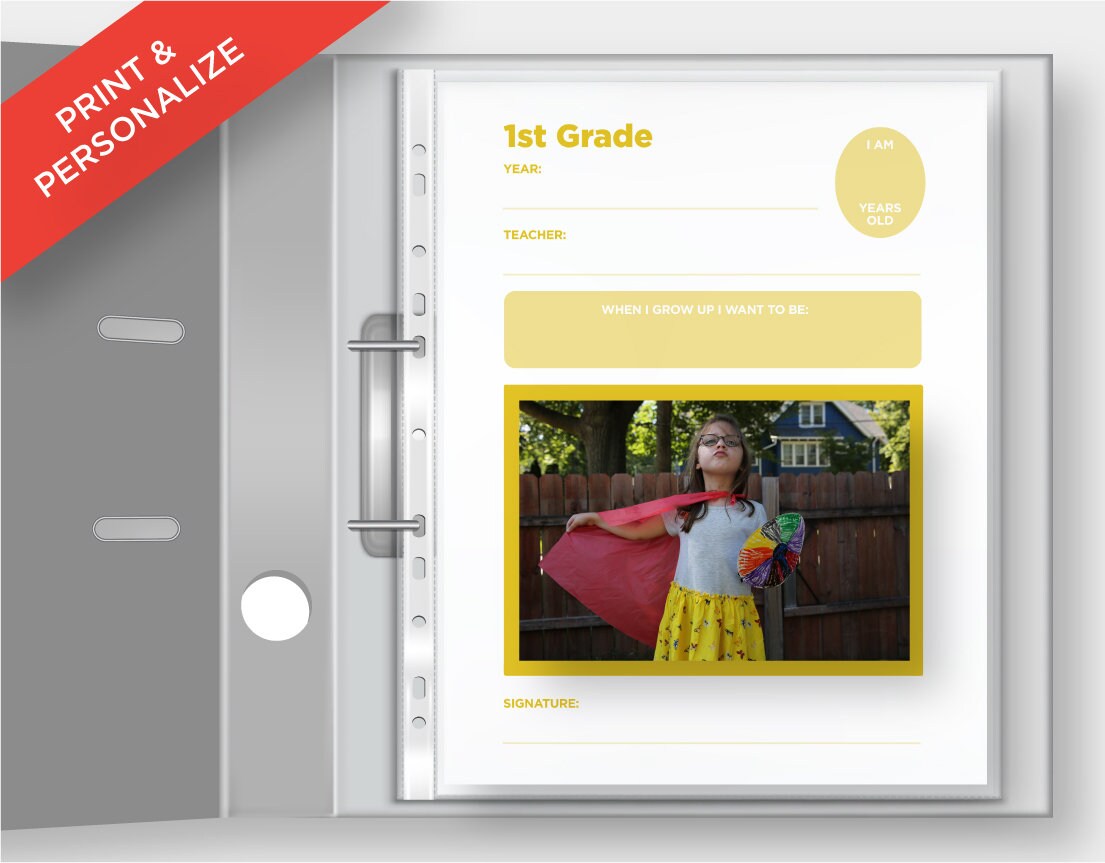 Printable Yearly School Memory Sheets preschool Through High-school ...