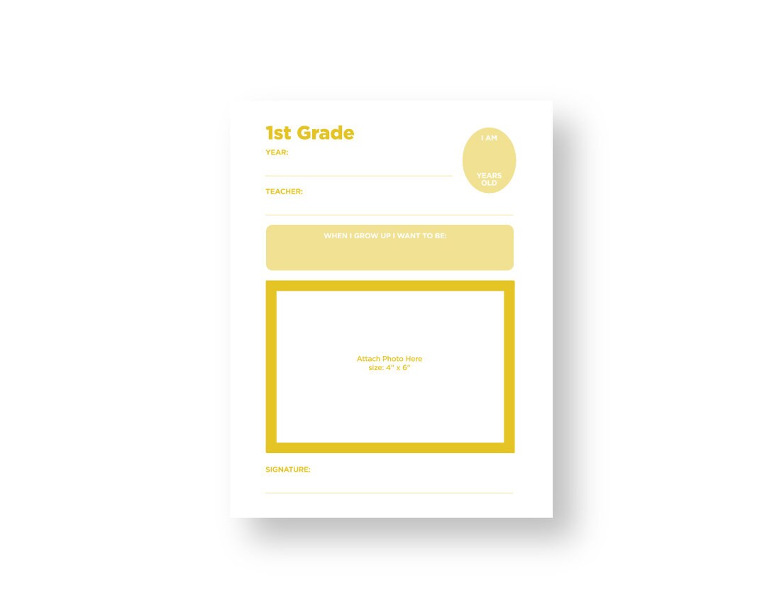 Printable Yearly School Memory Sheets preschool Through High-school ...