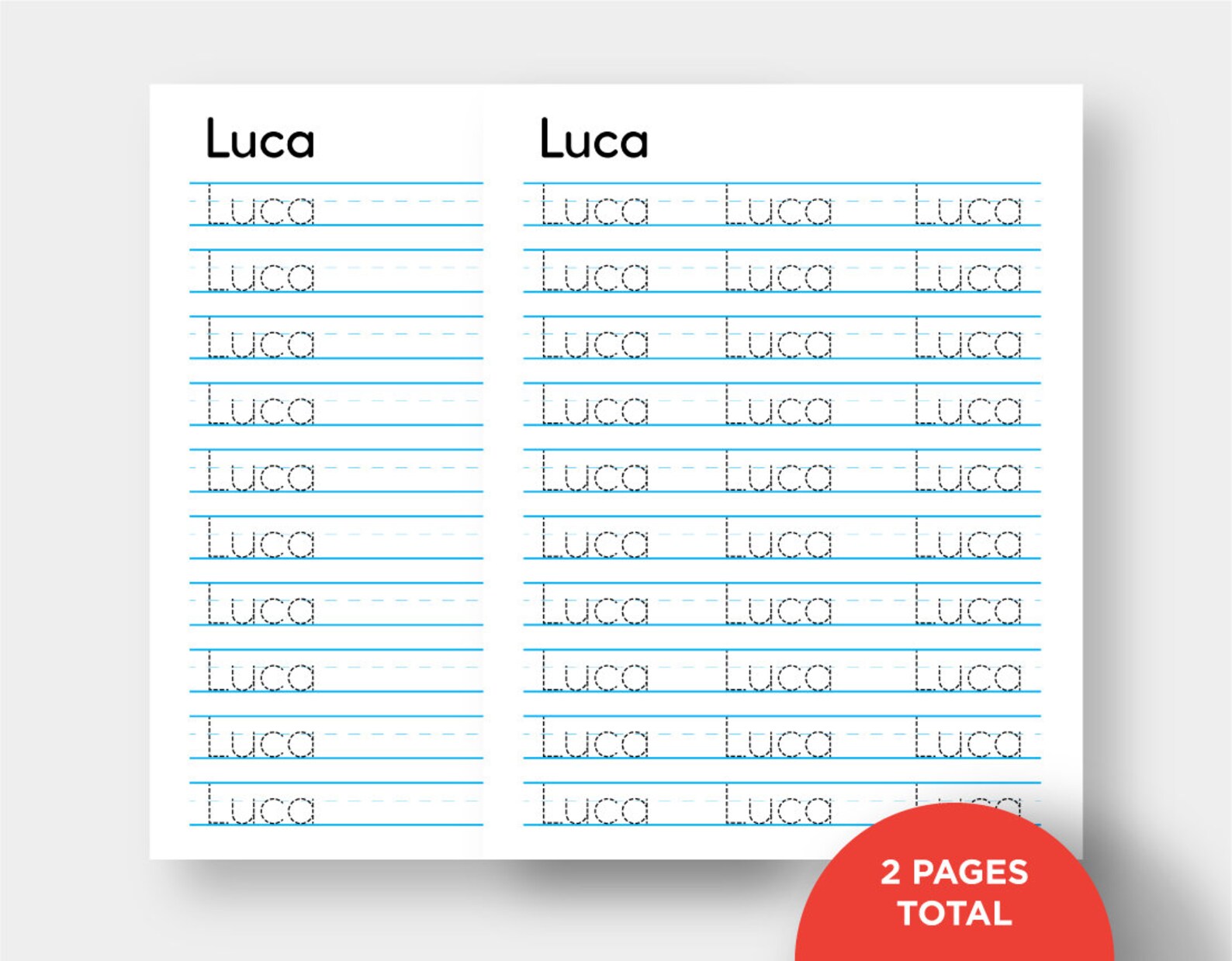 Printable Custom Name Tracing Worksheets - Etsy