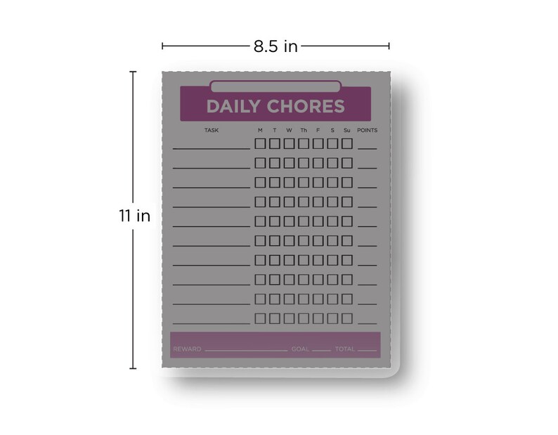 Printable Daily Chore Chart - Etsy