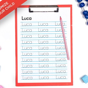 Printable Custom Name Tracing Worksheets - Etsy