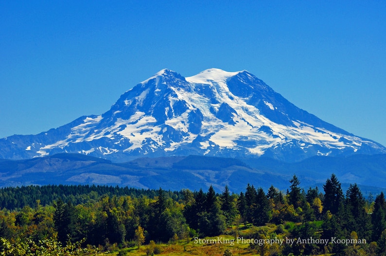 Mt. Rainier From Ohop Valley, Eatonville Washington, Mt. Rainier ...