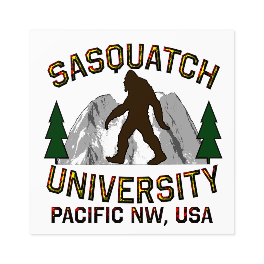 Sasquatch University Stickers Indoor and Outdoor Use - Etsy