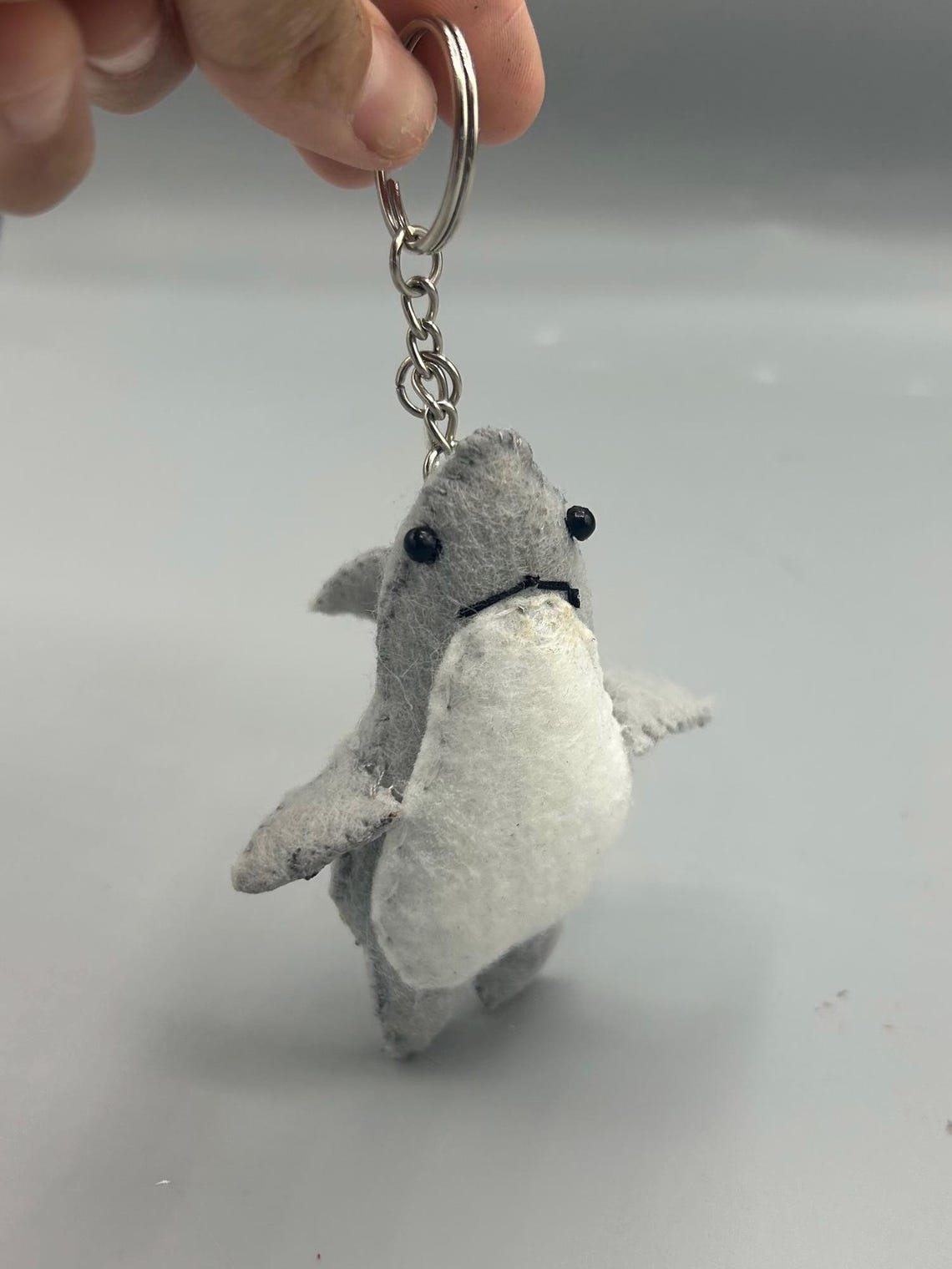 Shark Plush Keychains - Hand Sewn- Handmade- Crochet - Keychain Gift ...