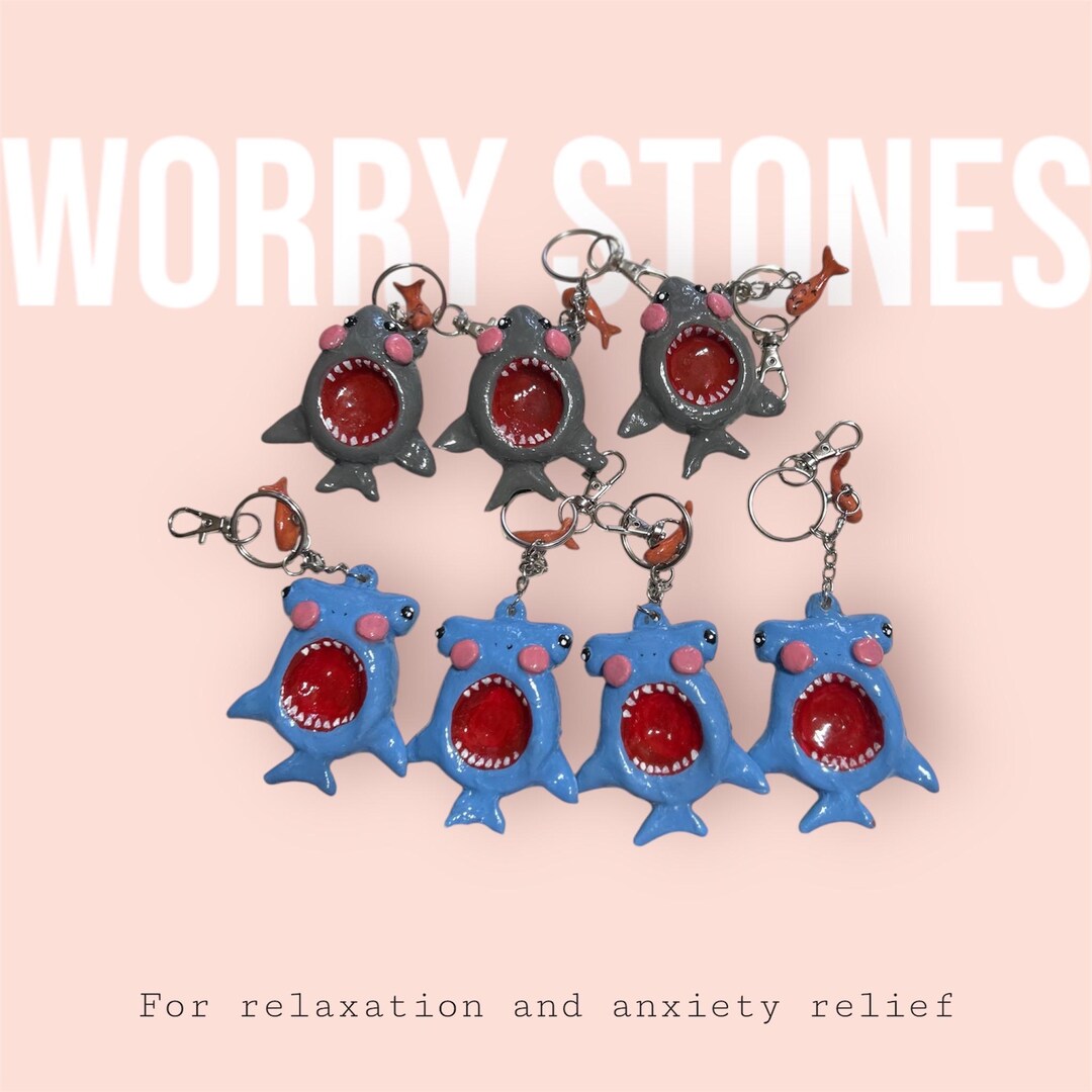Shark Worry Stones! - Clay - Polymer Clay - Anxiety - Handmade ...