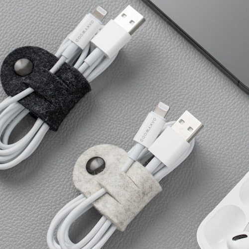 Set of 3 Felt Cord Organizers Desk Cord Organizer Cord Ties - Etsy