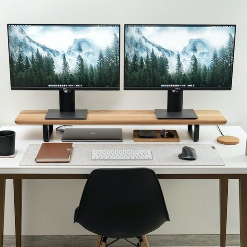 Wooden Monitor Stand and Desk Organizer Scandinavian Style - Etsy