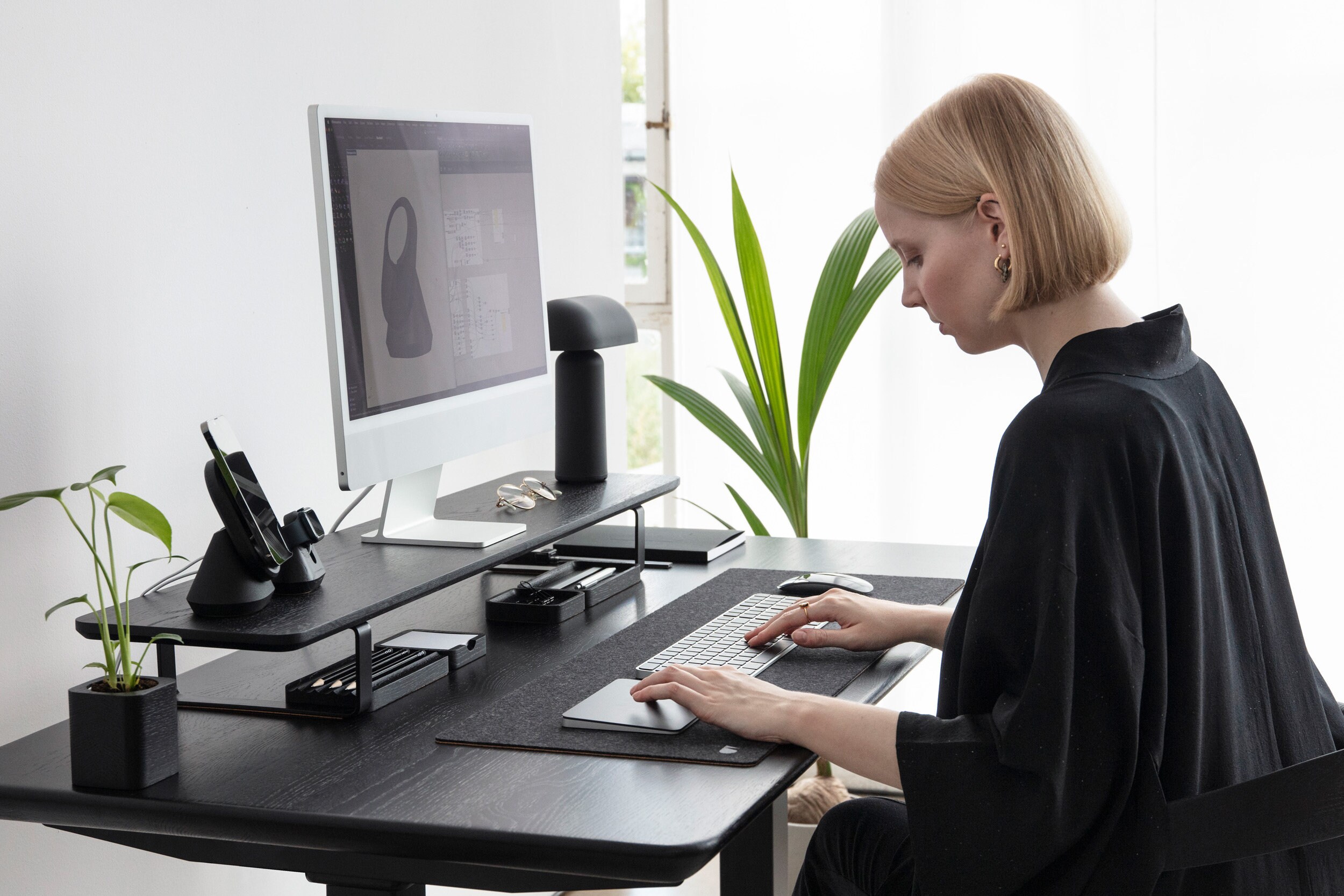Oakywood Desk Shelf Dual Monitor Stand Wood Home Office - Etsy Canada