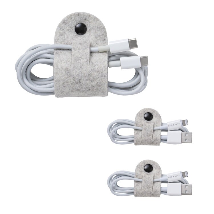 Set of 3 Felt Cord Organizers Desk Cord Organizer Cord Ties - Etsy