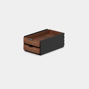 Modular Wooden Desk Drawers: Black Base, Oakywood Compatible - Etsy