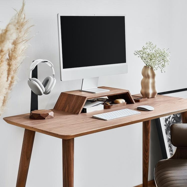 Handmade Wooden Desk Solid Wood Desk Top Small Wood Computer | Etsy