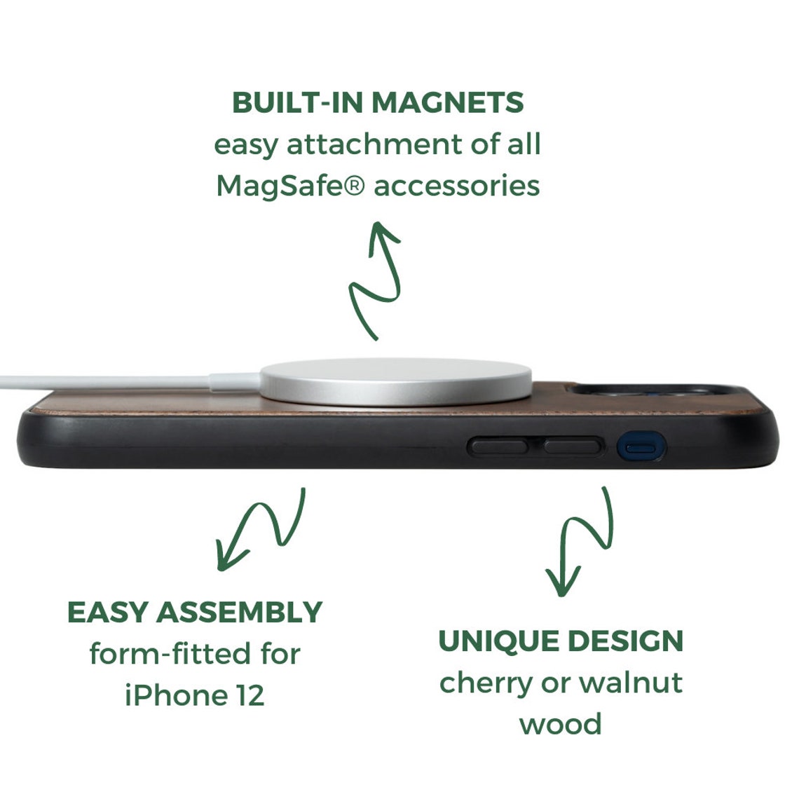 Iphone 12 Magsafe Case Wooden Magsafe Iphone 12 Mini Pro Max - Etsy