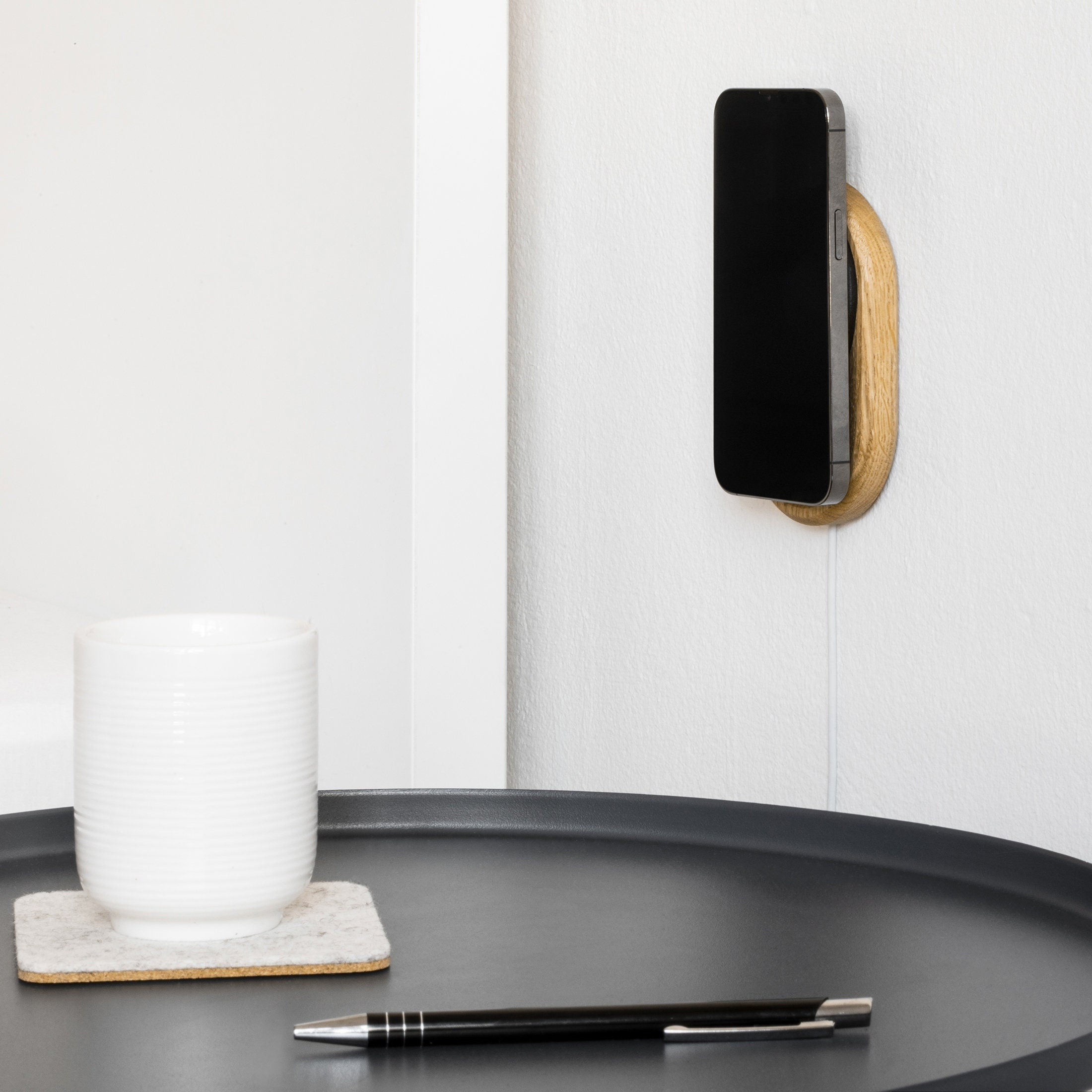 Wooden Magsafe iPhone Wall Mount: Hands-free Phone Hanger - Etsy