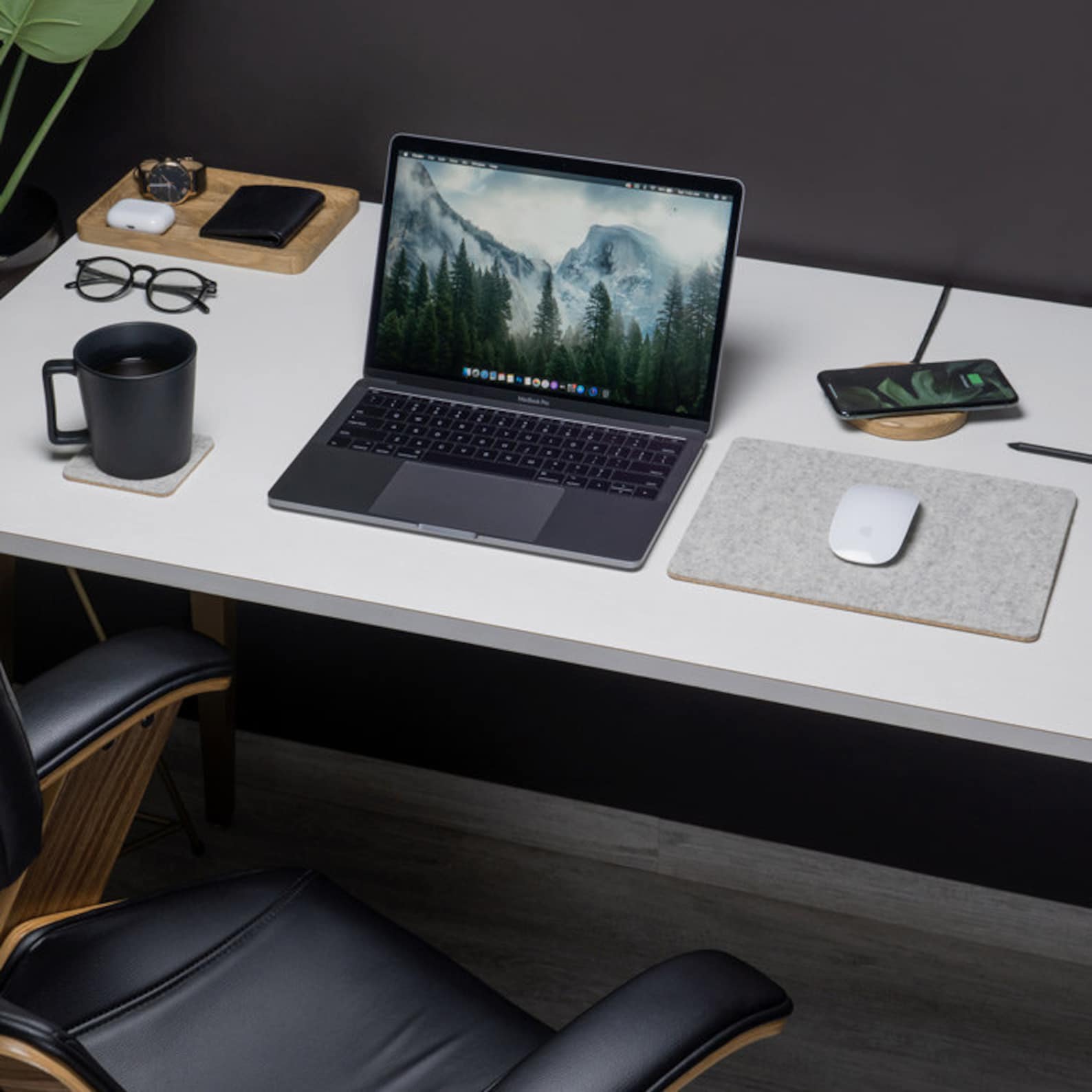 Felt and Cork Mousepad Designer Large Mousepad Merino Wool | Etsy