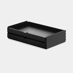 Modular Wooden Desk Drawer With Black Steel Base - Oakywood Desk Shelf ...