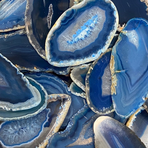 Blue Agate Slice - Etsy