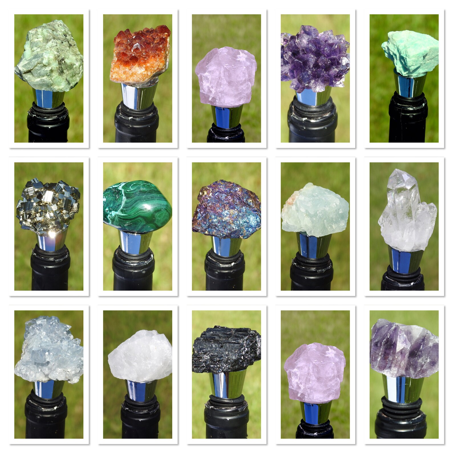 Wine Stopper Gemstonebar Ware Holiday Gift Chakra Gift | Etsy