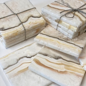 Coasters, Onyx Coasters, Gift Set, Stone Coasters , Drink Coasters ...