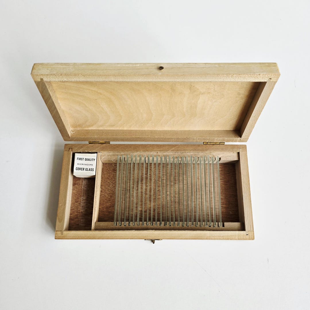 Vintage PERFECT Microscope Slide Preparing Kit in Wood Lab Box - Etsy