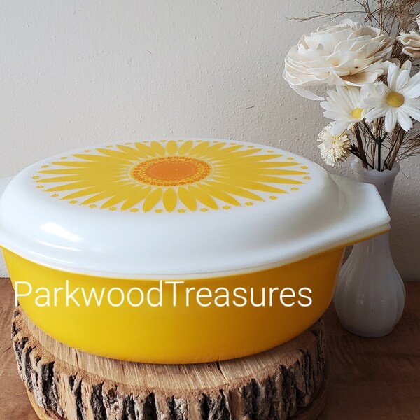 Pyrex Sunflower - Etsy