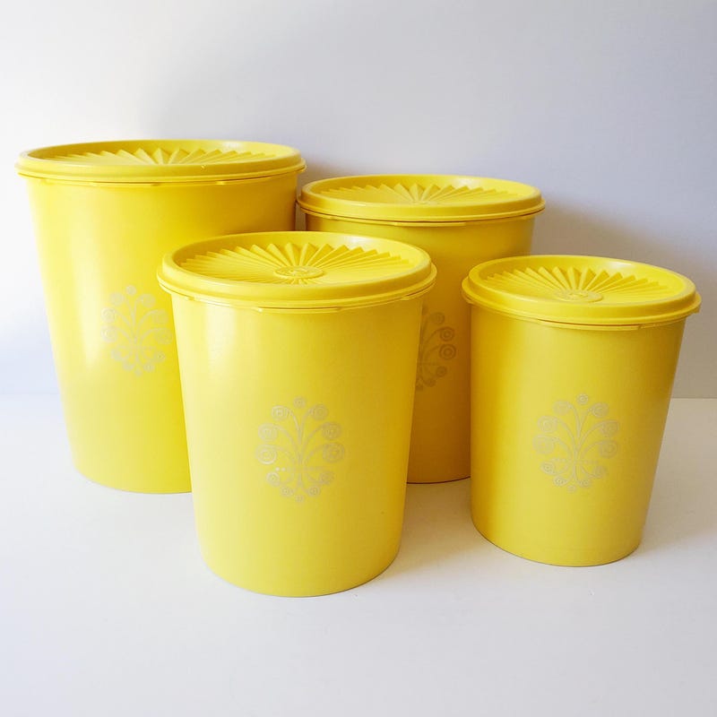 Vintage Tupperware Canisters - Etsy