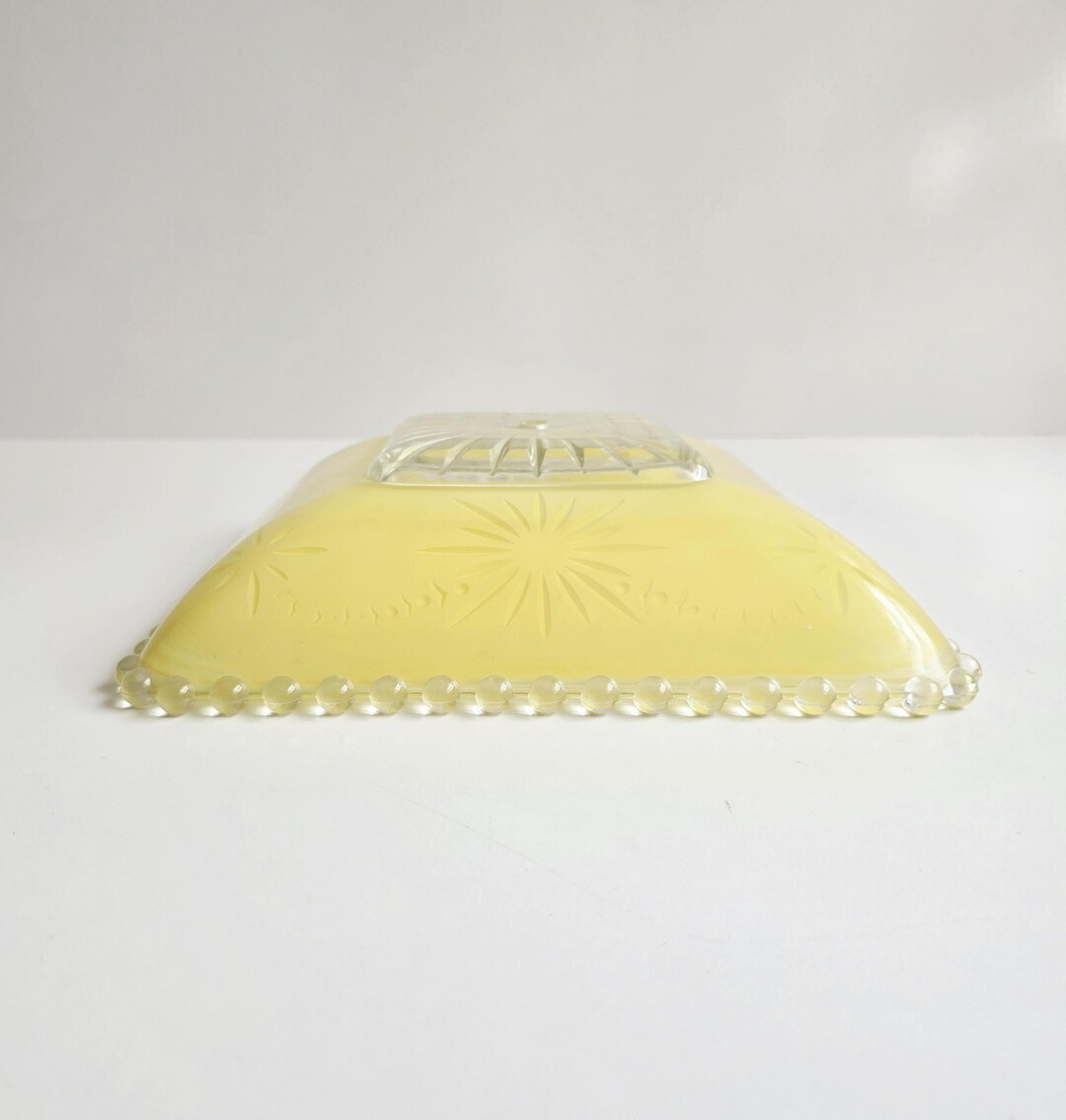 1930s Art Deco Yellow Frosted Glass Ceiling Light Shade - Etsy