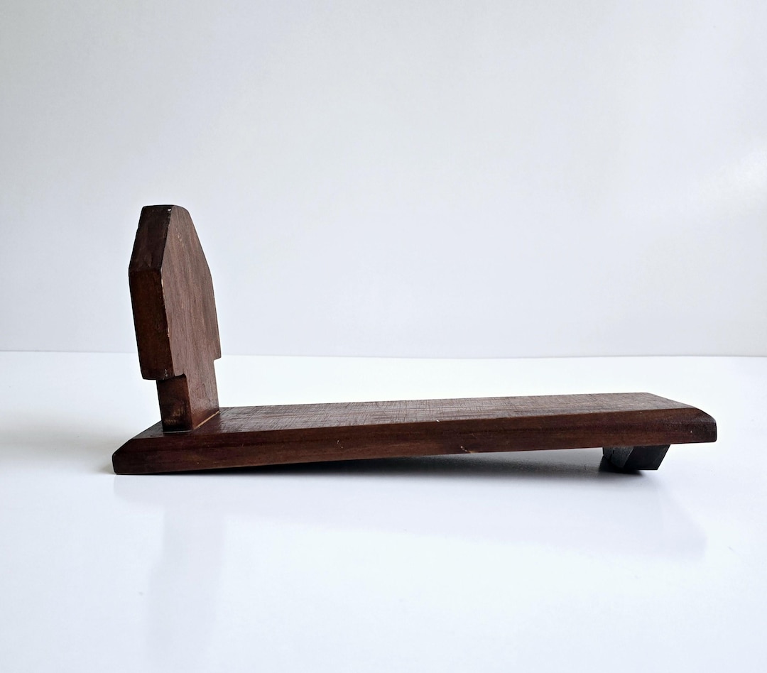 14" Vintage Slanted Wood Book Rack Shelf: Details in Description - Etsy