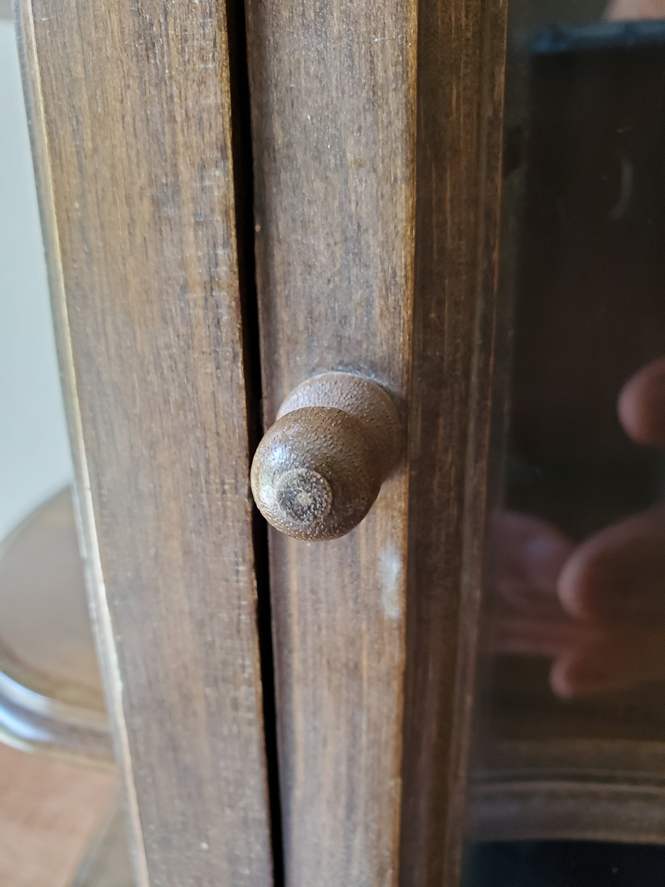 Vintage Wood Display Cabinet Wall Display Cabinet Glass | Etsy