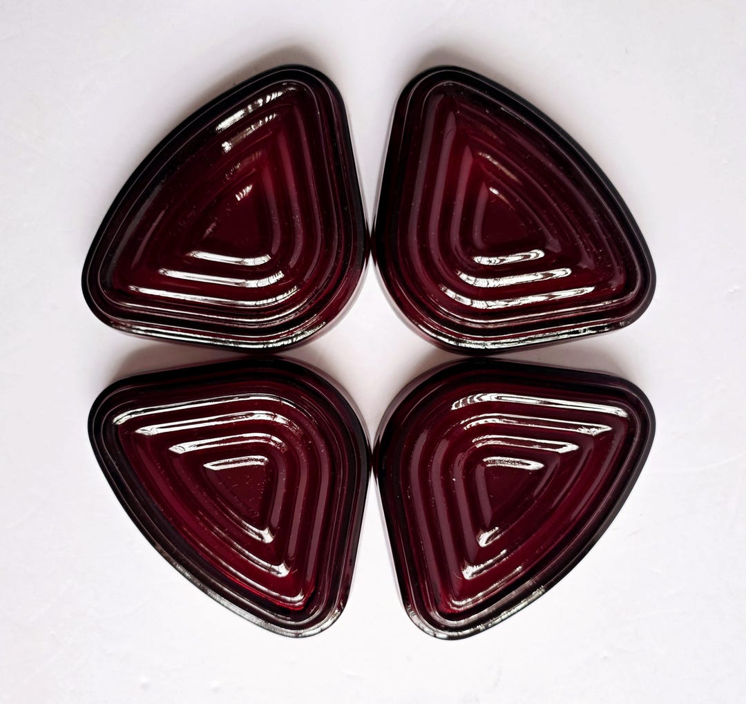 4 Manhattan Ruby Red Glass Lazy Susan Inserts - Anchor Hocking - Etsy