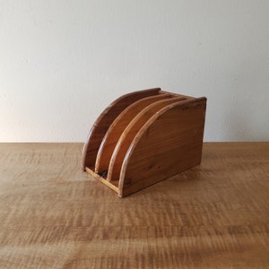 Vintage Mail Organizer, Note Card Holder, Desk Caddy, Small Wooden 7 X ...
