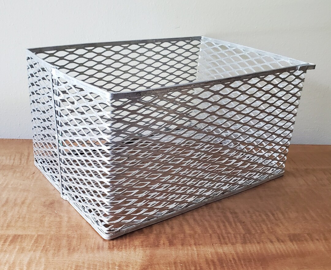 Vintage Metal Locker Basket Storage Basket Entry Organizer - Etsy