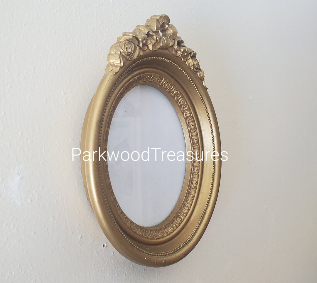 Vintage Oval Gold Photo Frame 4x5 - Etsy