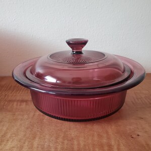 Vintage Pyrex Visions Cranberry Casserole Set 5 Casseroles + 5 Lids ...