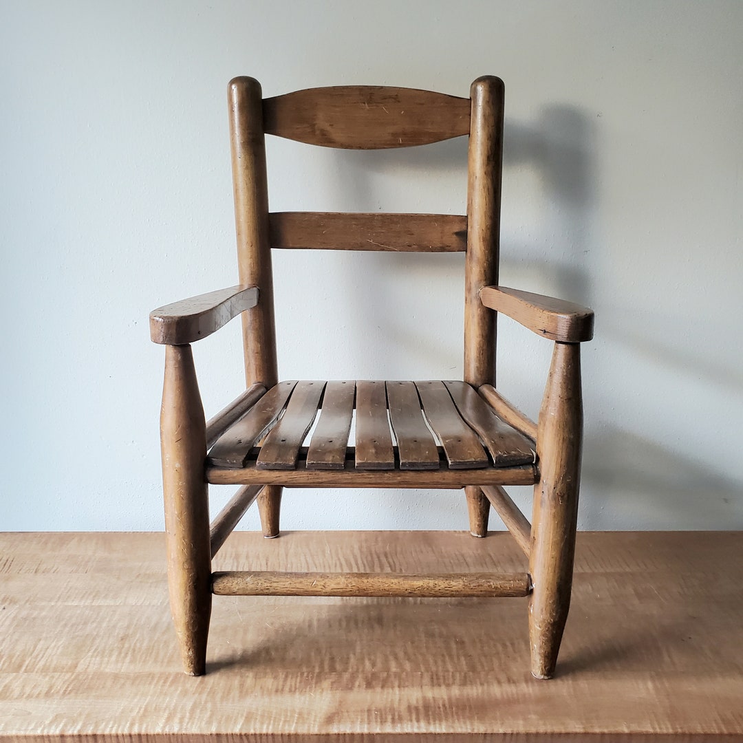 Antique Child's Chair, Wooden Toddler Chair, Vintage Photo Op Kids ...
