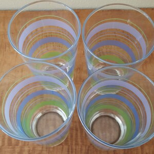 Vintage Libbey Drinking Glasses Libbey Festiva Pastel Striped Tumbler ...