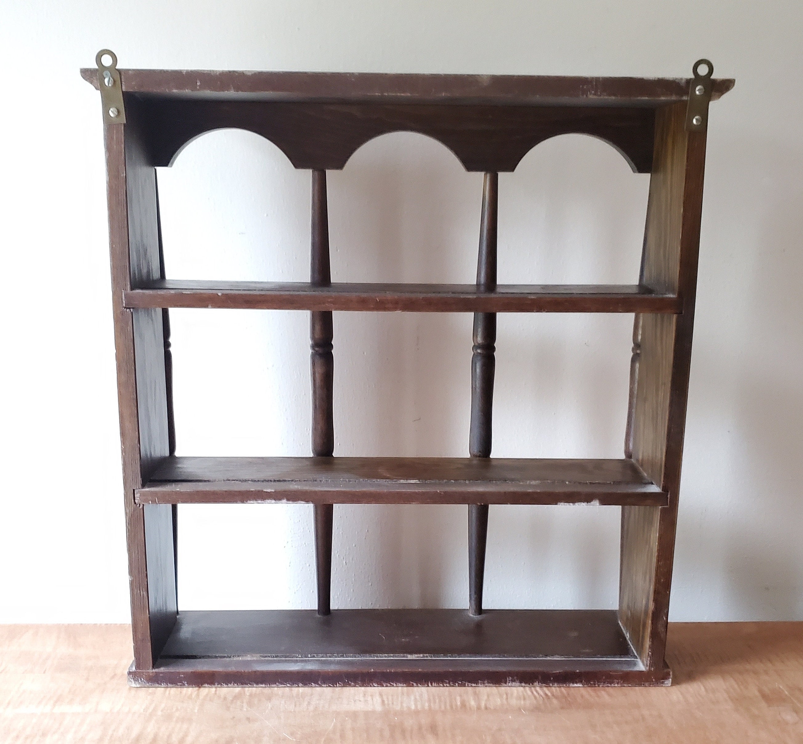 Vintage Wood Display Cabinet Wall Display Cabinet Large Wood - Etsy